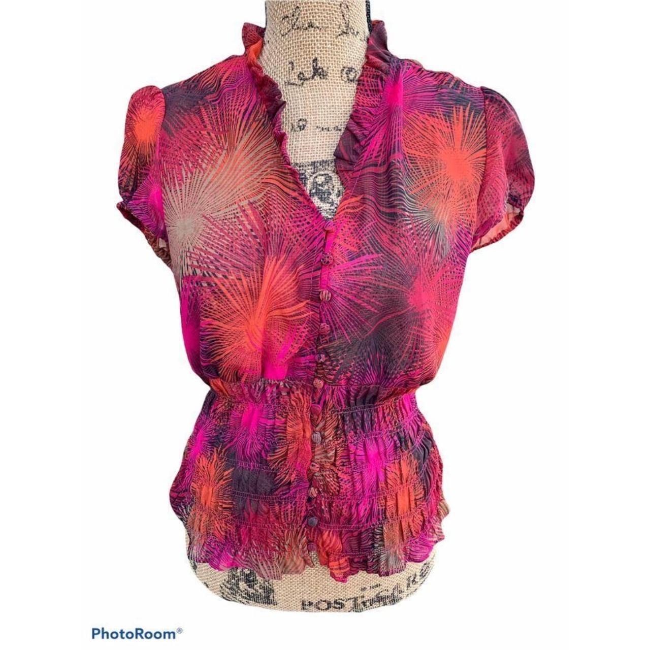 sunburst pattern in multiple colors over shirt,... - Depop