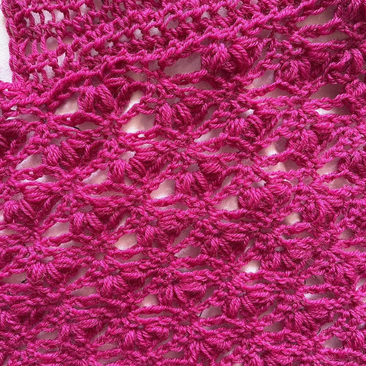 Pink crochet halter top lacey and backless Gorgeous... | Depop
