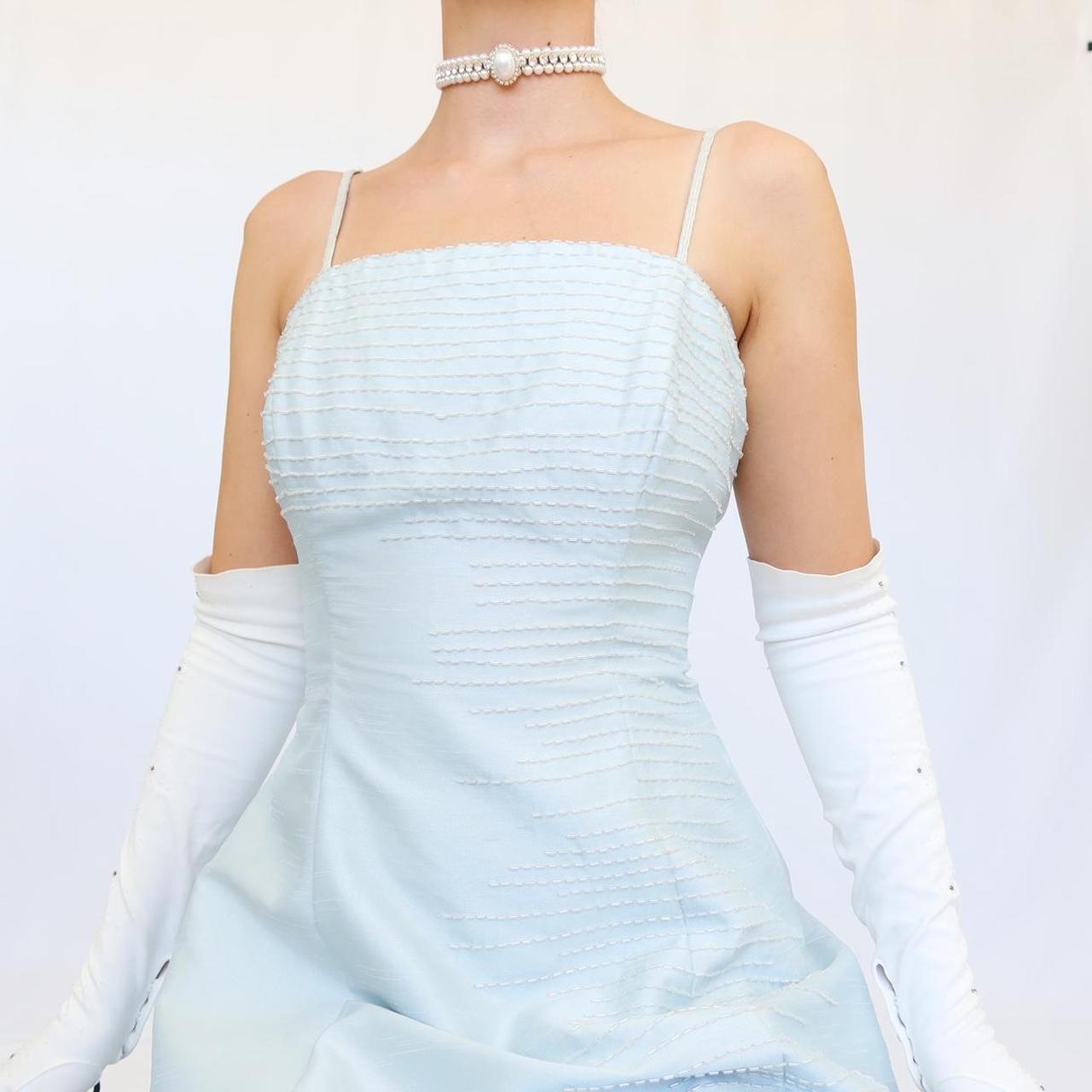 Vintage y2k prom dress. Pastel blue fairy dress.... | Depop