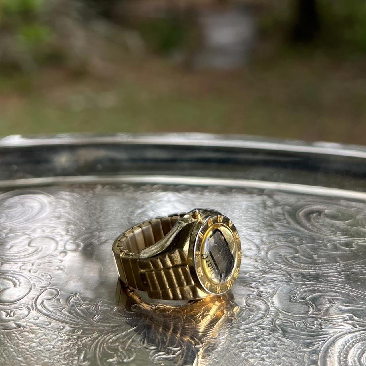 Vintage watch ring. Golden color, size 6 and... - Depop