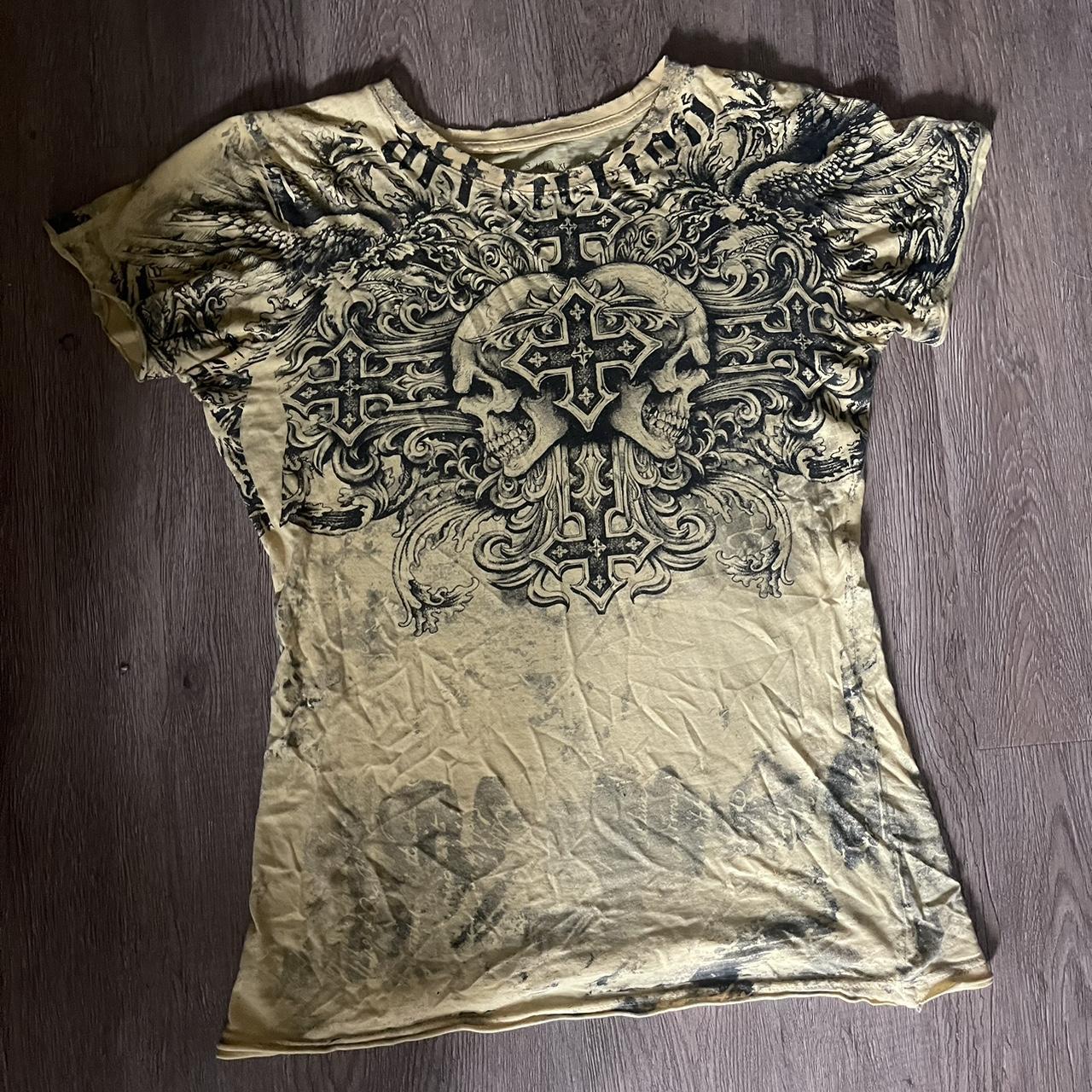 Affliction MMA event tee super cool graphic with... - Depop