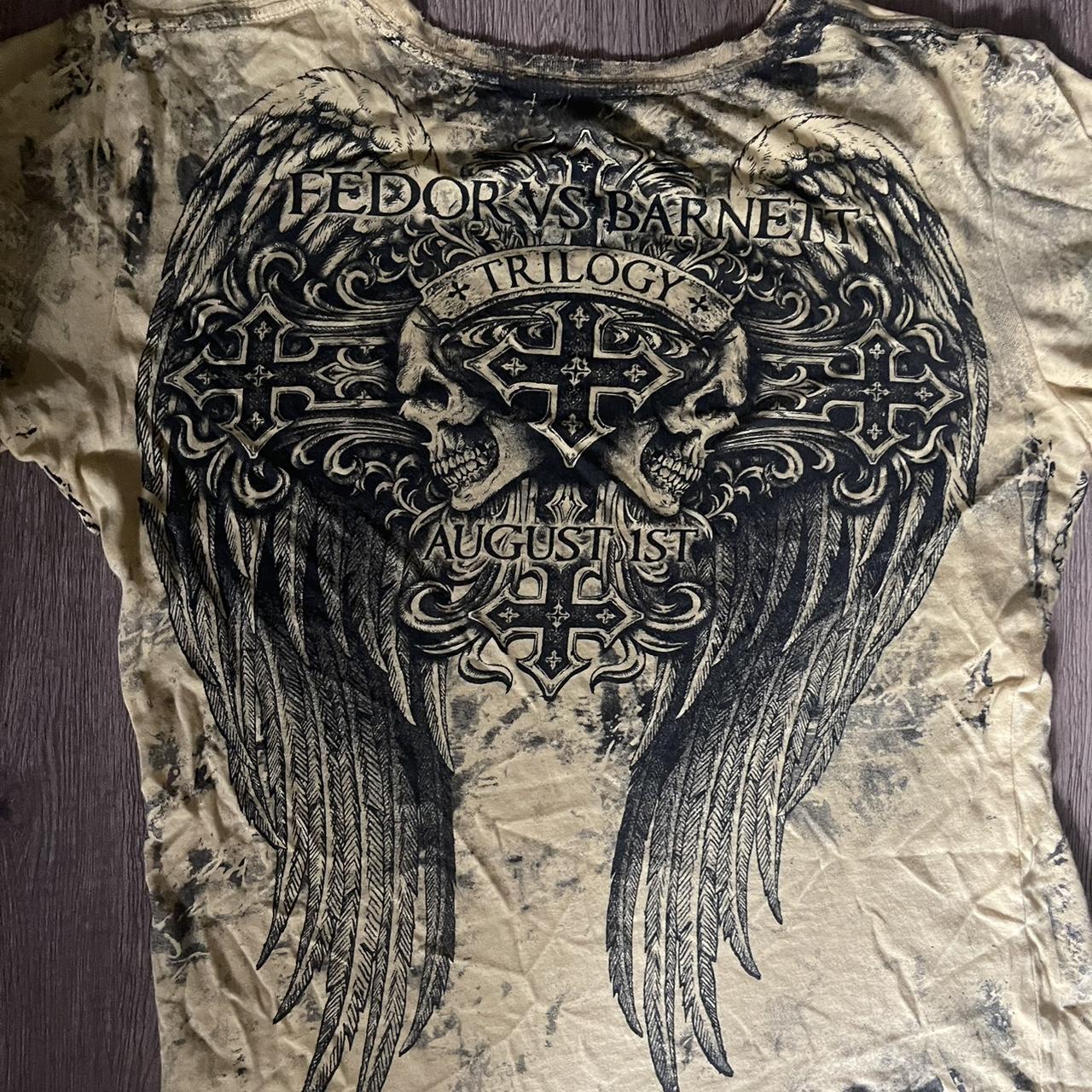 Affliction MMA event tee super cool graphic with... - Depop
