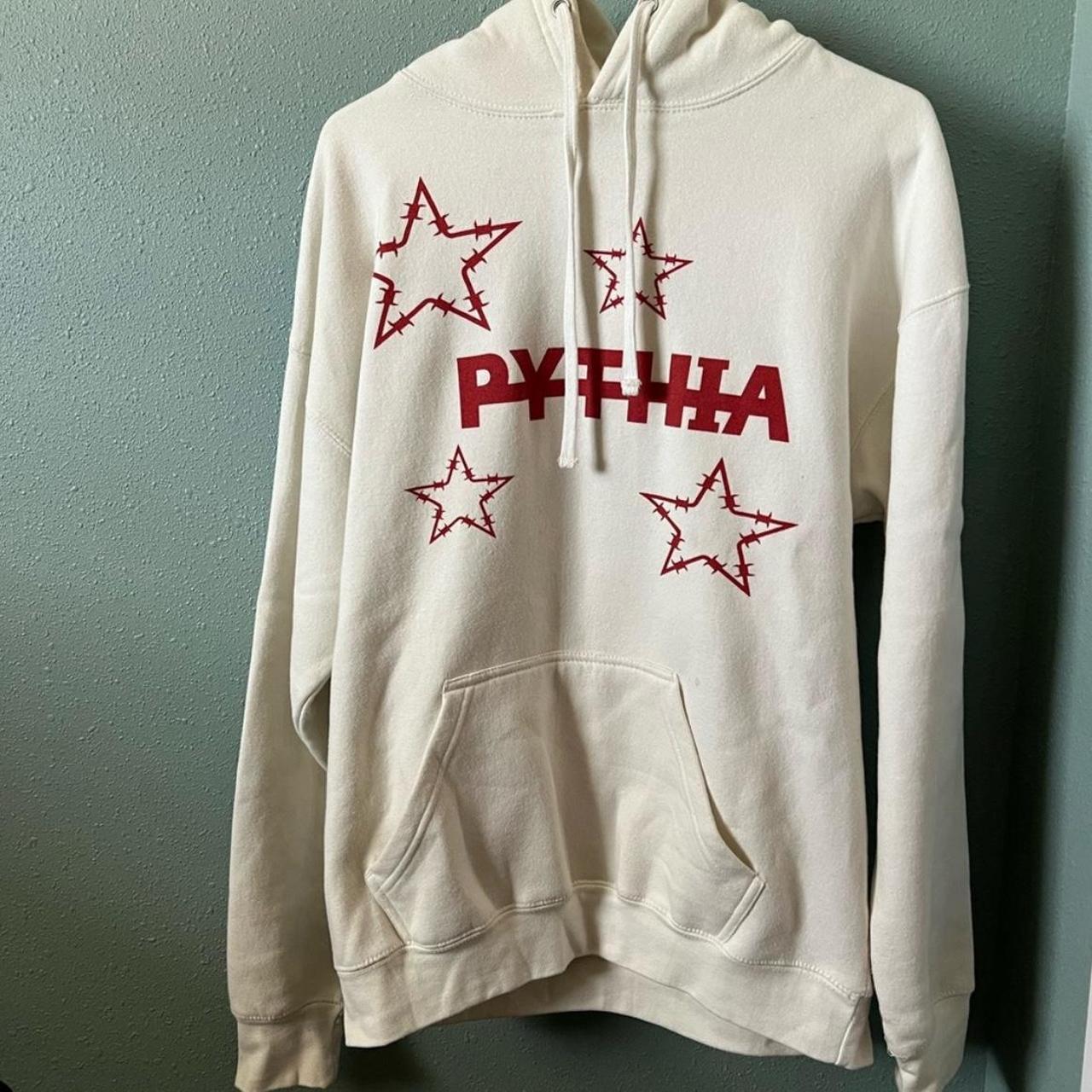 cream & red pythia hoodie sturniolo... | Depop