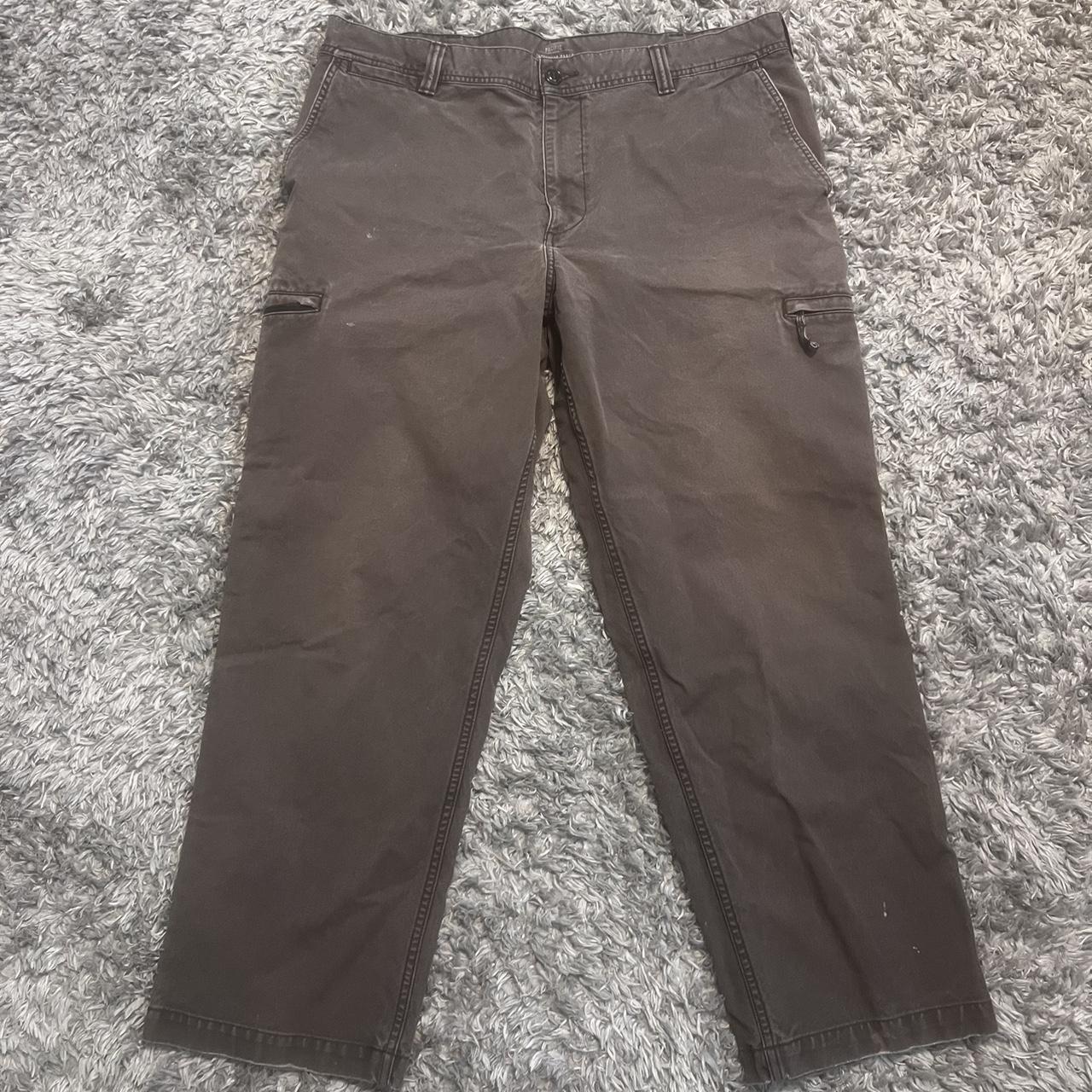 Dockers crossover cargo pants brown size 40 Dockers... - Depop