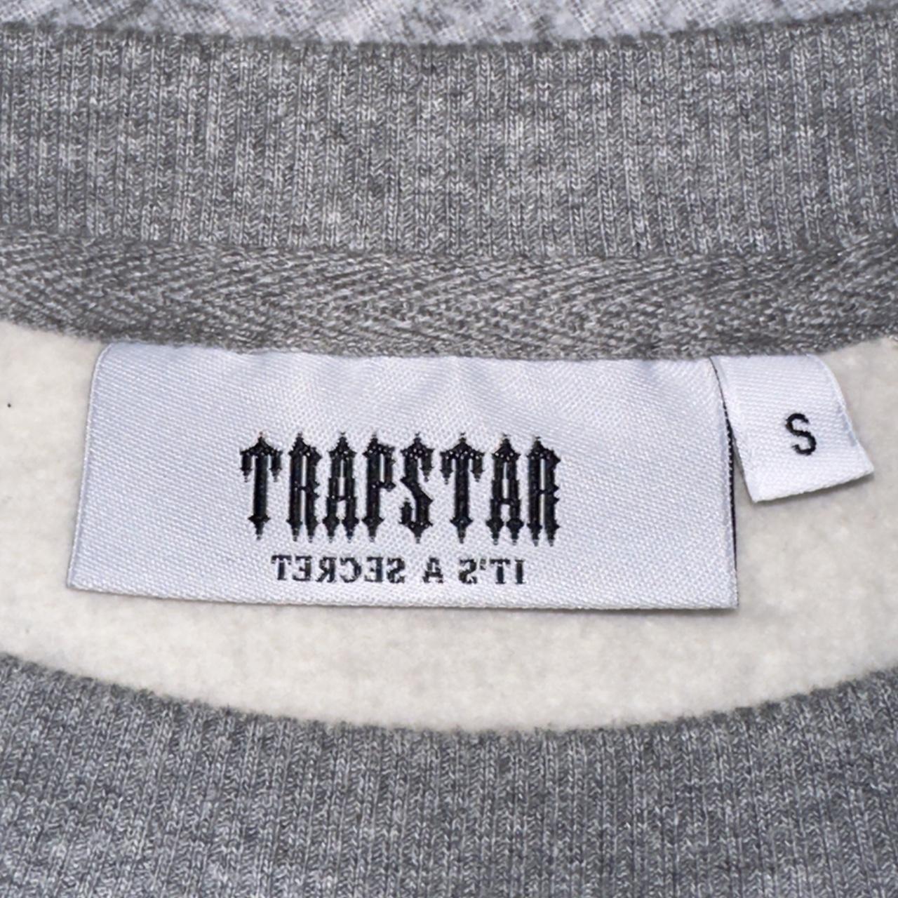 Trapstar Men's Grey and Blue Sweatshirt | Depop