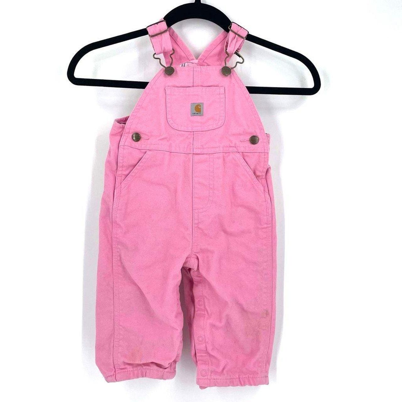Carhartt youth pink overalls size 18 months toddler... - Depop