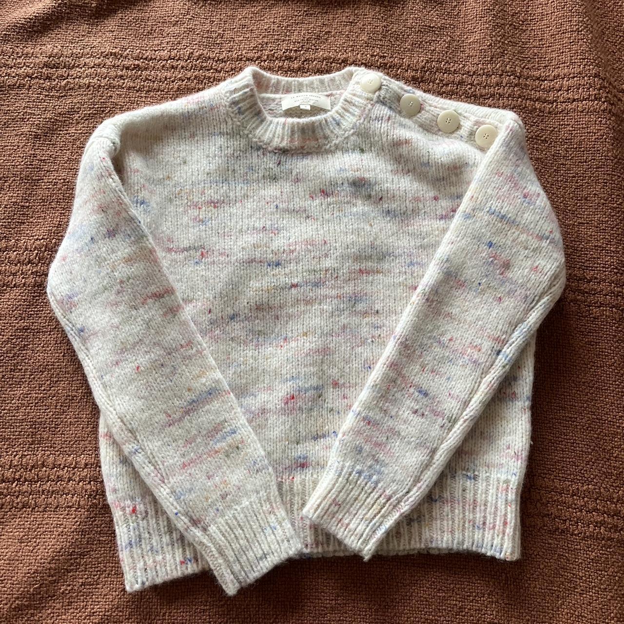 Sezane sweater in a beautiful flecked pattern and a... - Depop