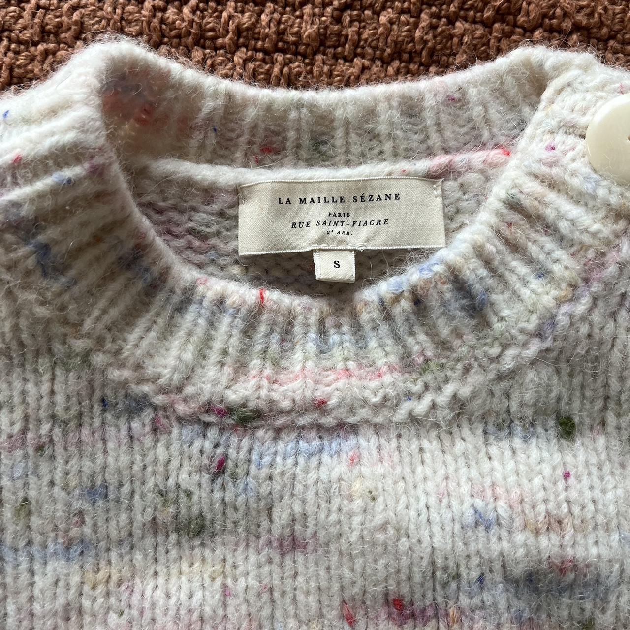 Sezane sweater in a beautiful flecked pattern and a... - Depop