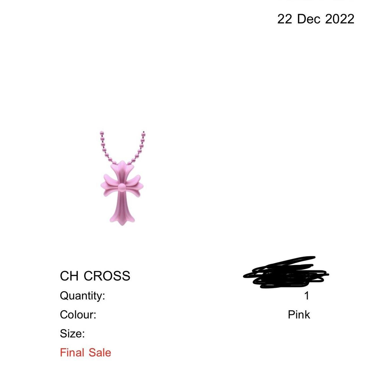 Chrome hearts pink chain necklace Chrome hearts... - Depop