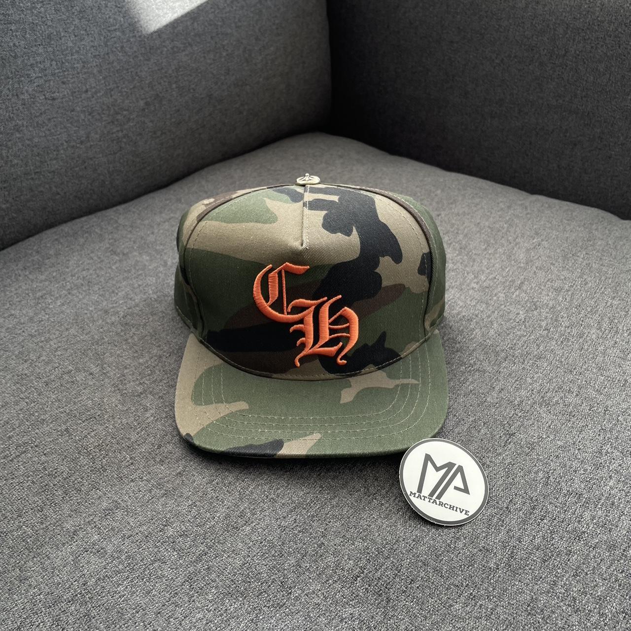 Chrome hearts camo and orange ch baseball hat Brand... - Depop