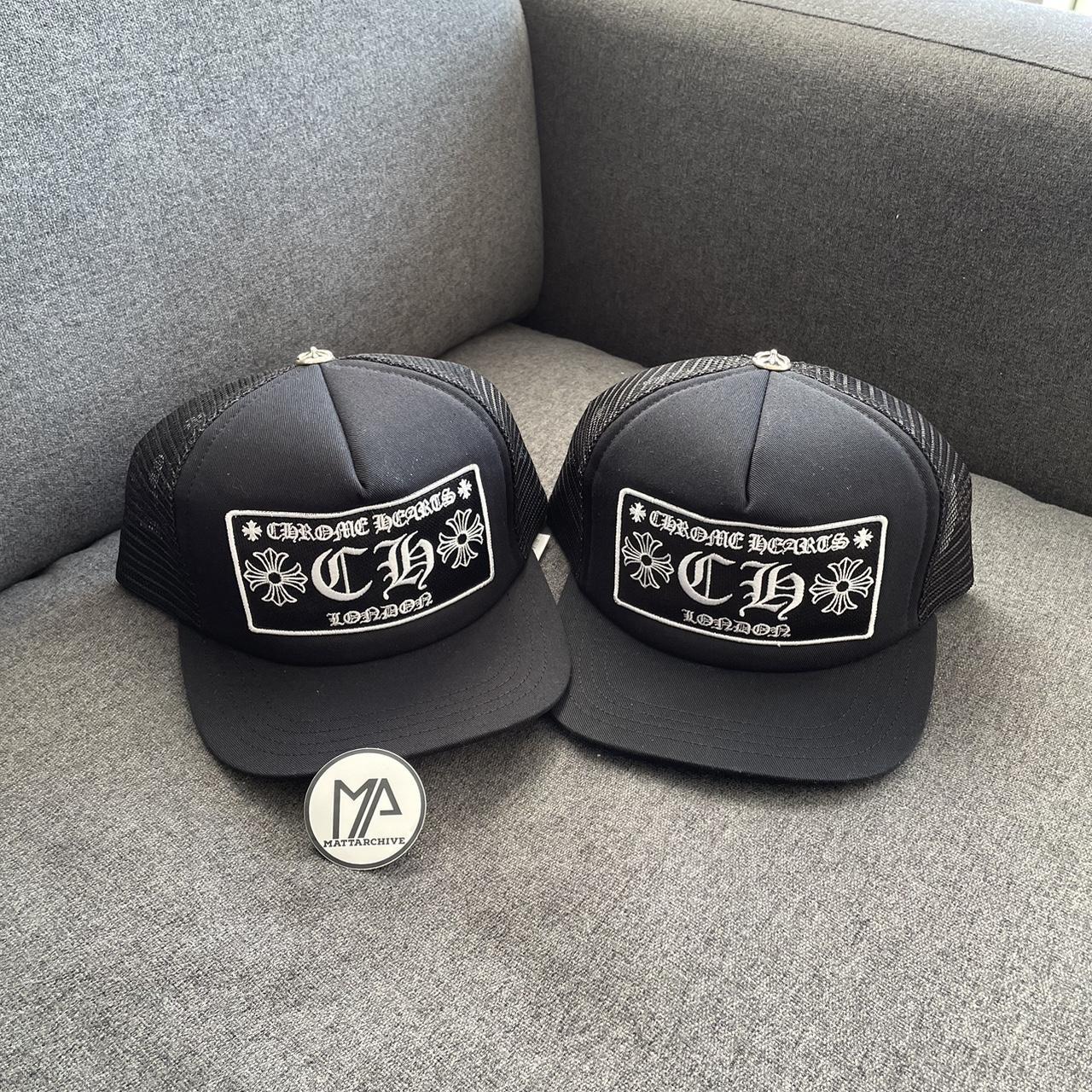 Chrome Hearts Men's Black and White Hat | Depop