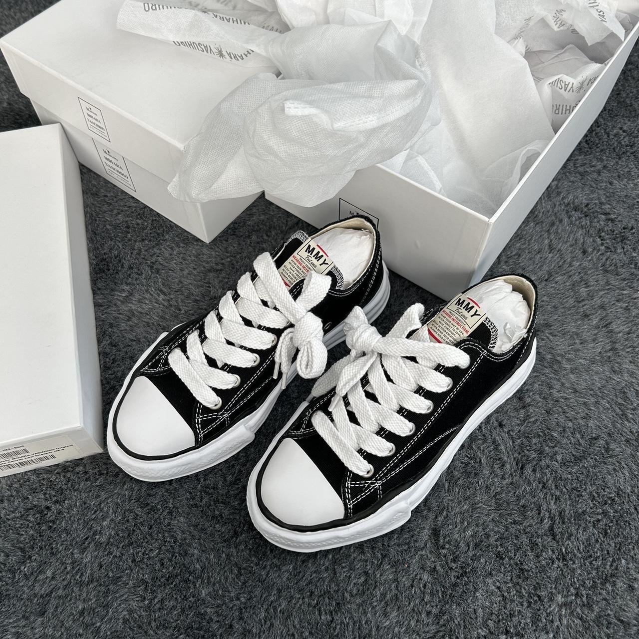 Maison Mihara Yasuhiro trainers Miharas Black and... - Depop