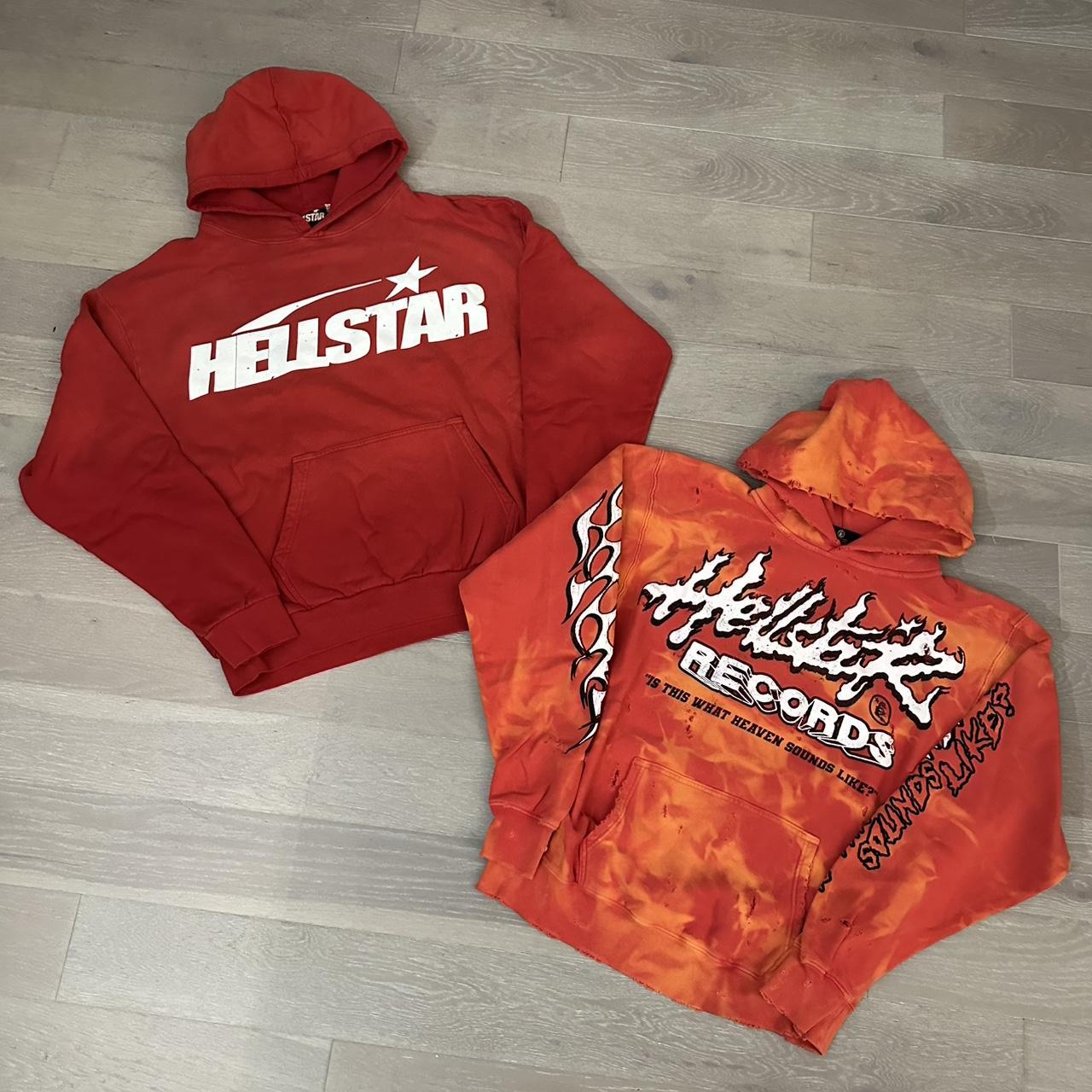 Hellstar red and orange hoodie Hellstar Flame... - Depop