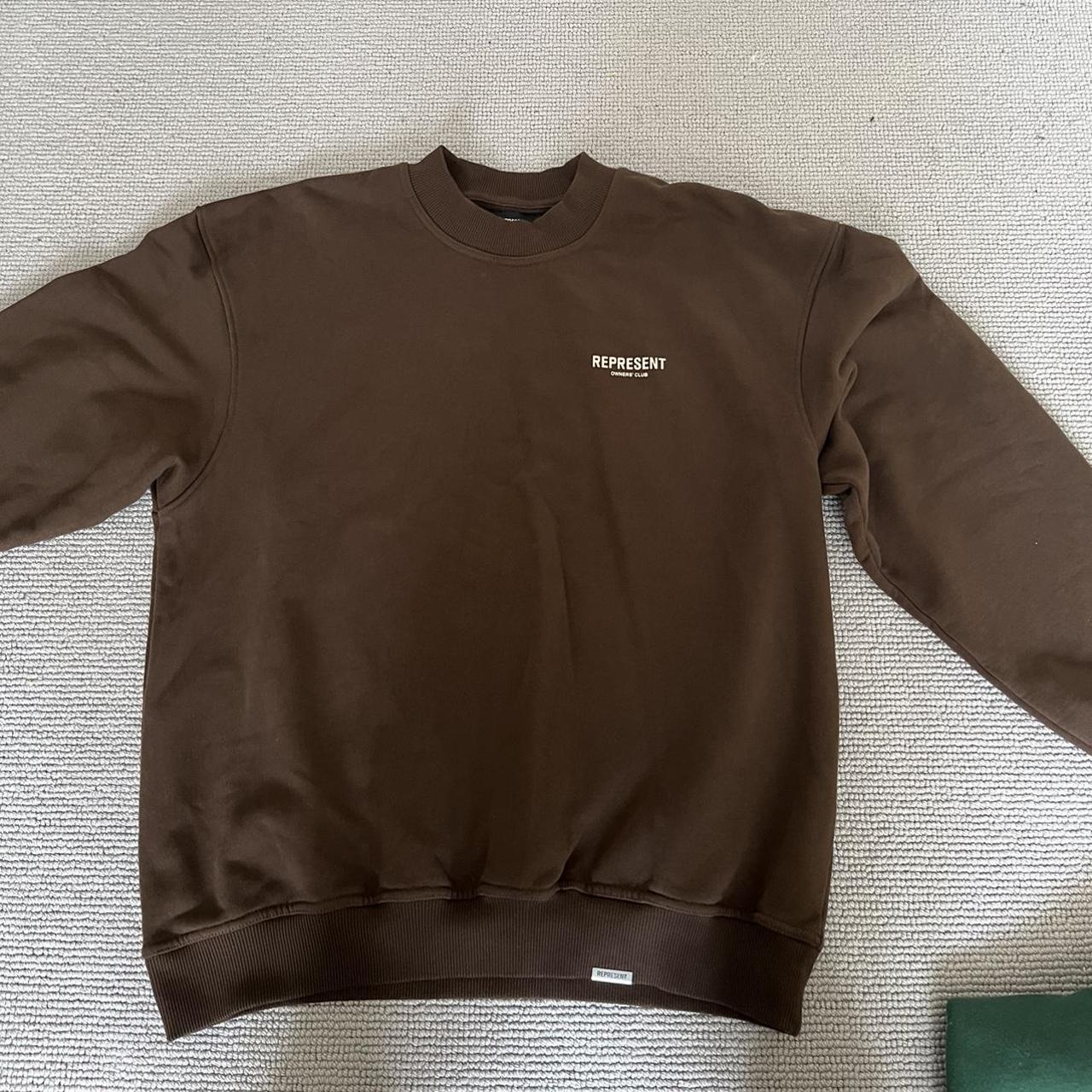 Represent Owners Club Brown Crewneck Size Large... - Depop