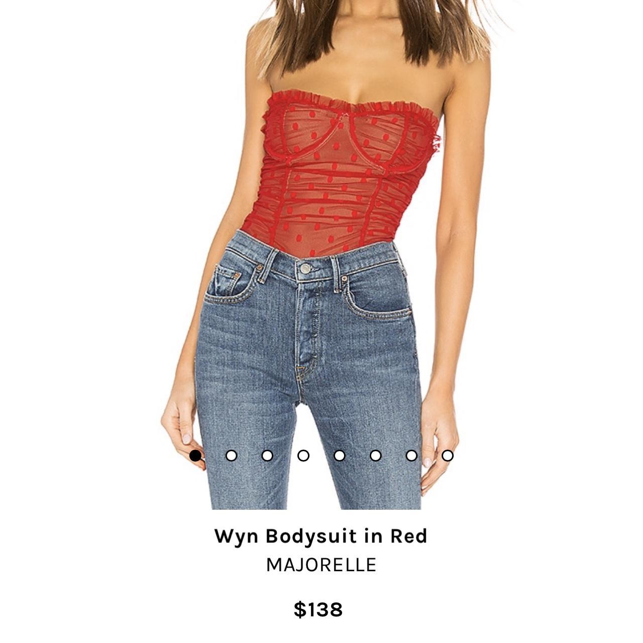 Red Majorelle bodysuit. Super flattering. Great... - Depop