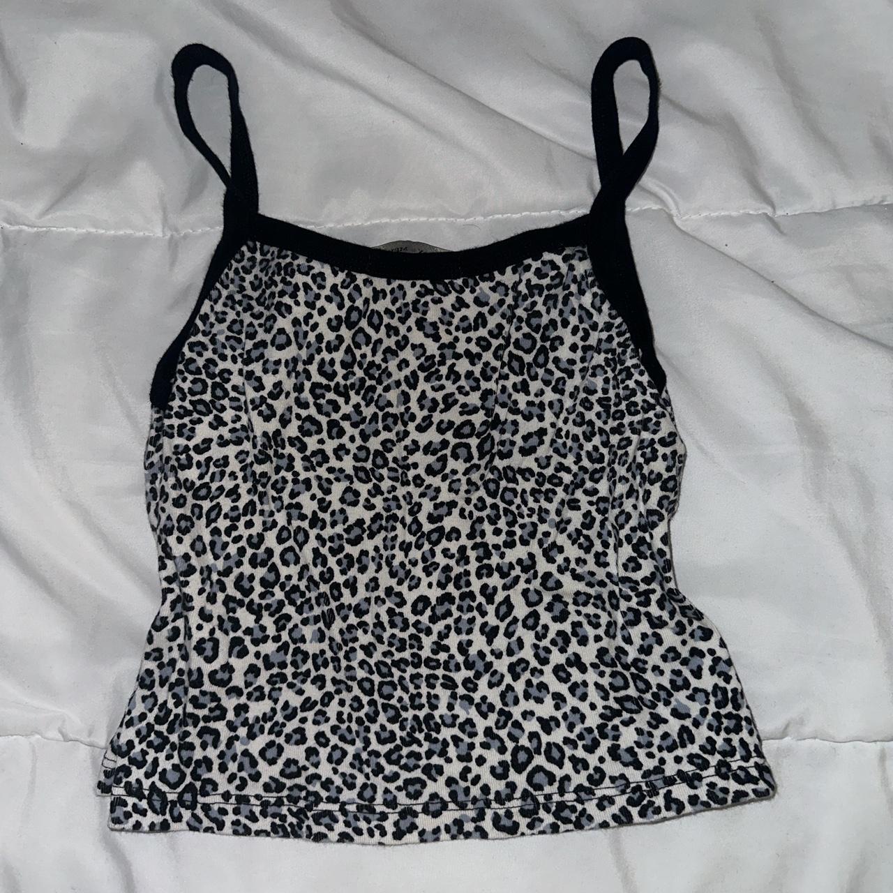 limited edition leopard brandy melville bow tank - Depop