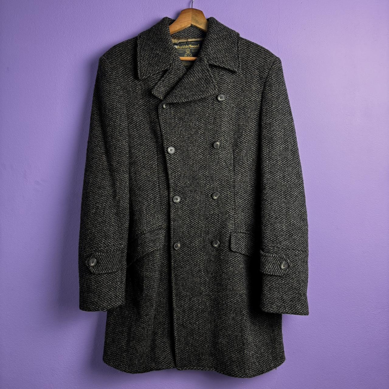 Harris Tweed Wool Coat Size M Condition:... - Depop