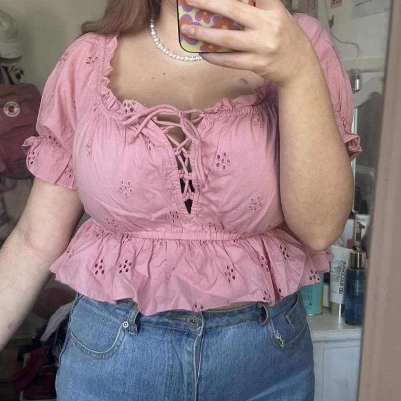 brand new with tags!! prairie style crop top, can be... - Depop