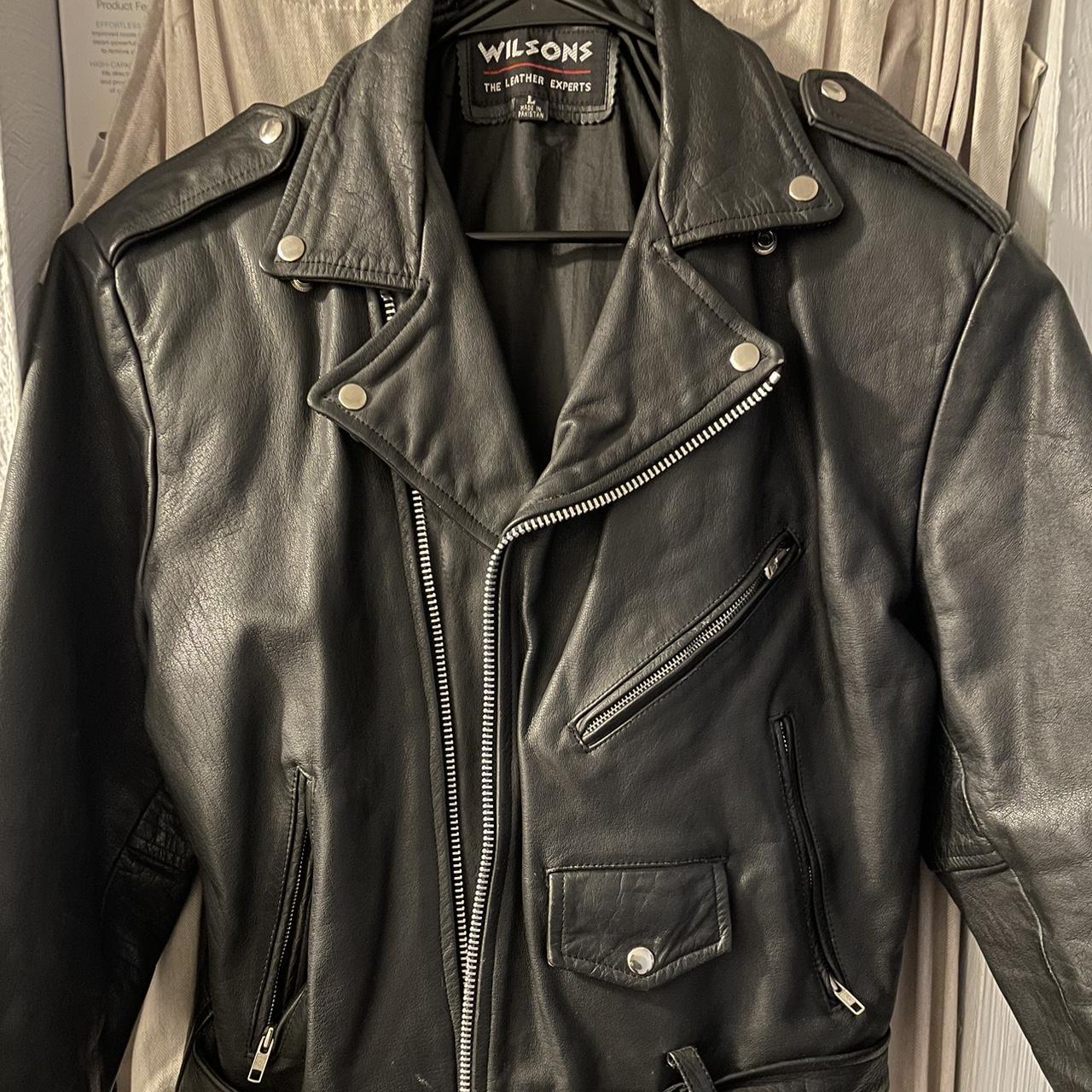 Black Wilson’s brand leather jacket - Depop