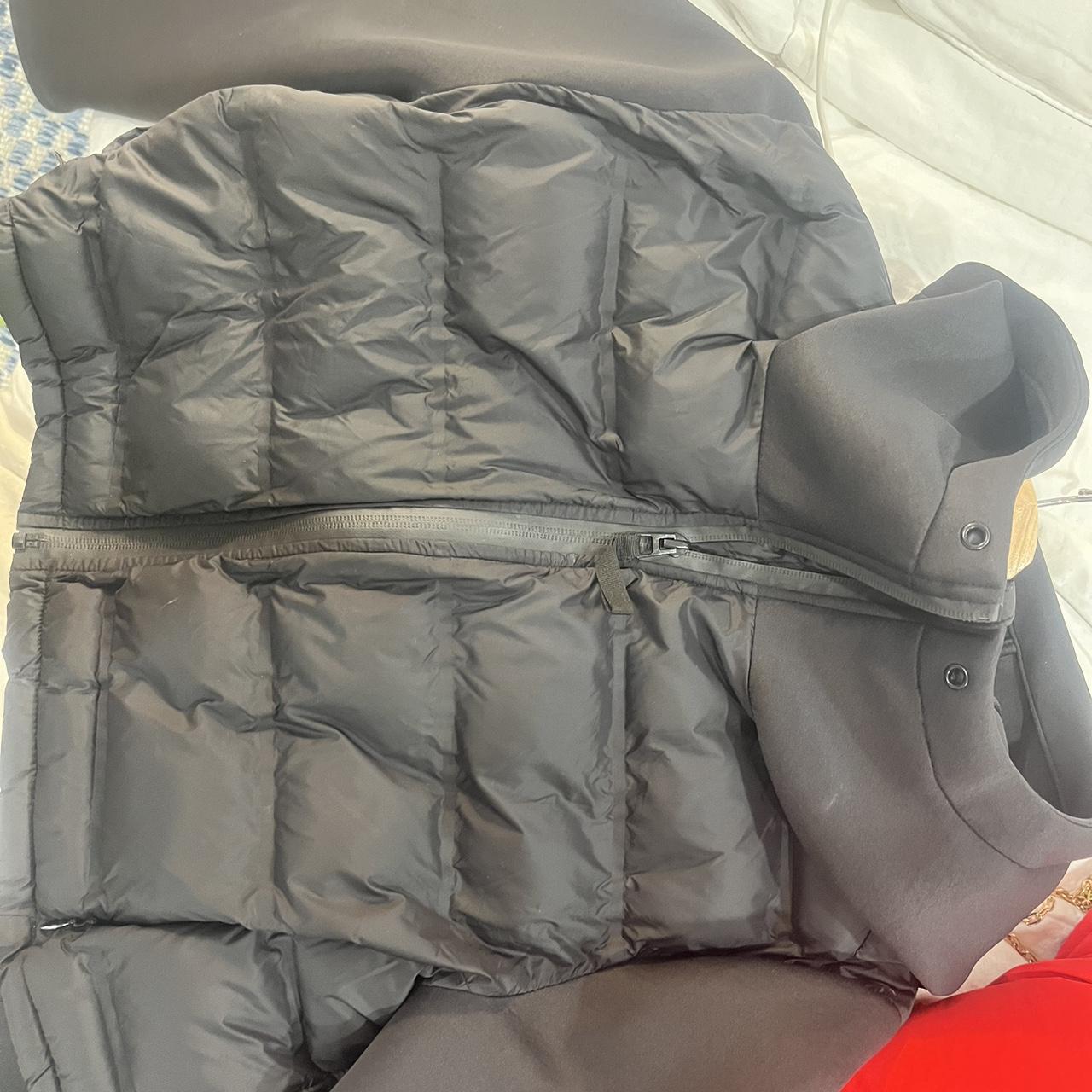 zara cropped half puffer jacket XL ( close to... - Depop