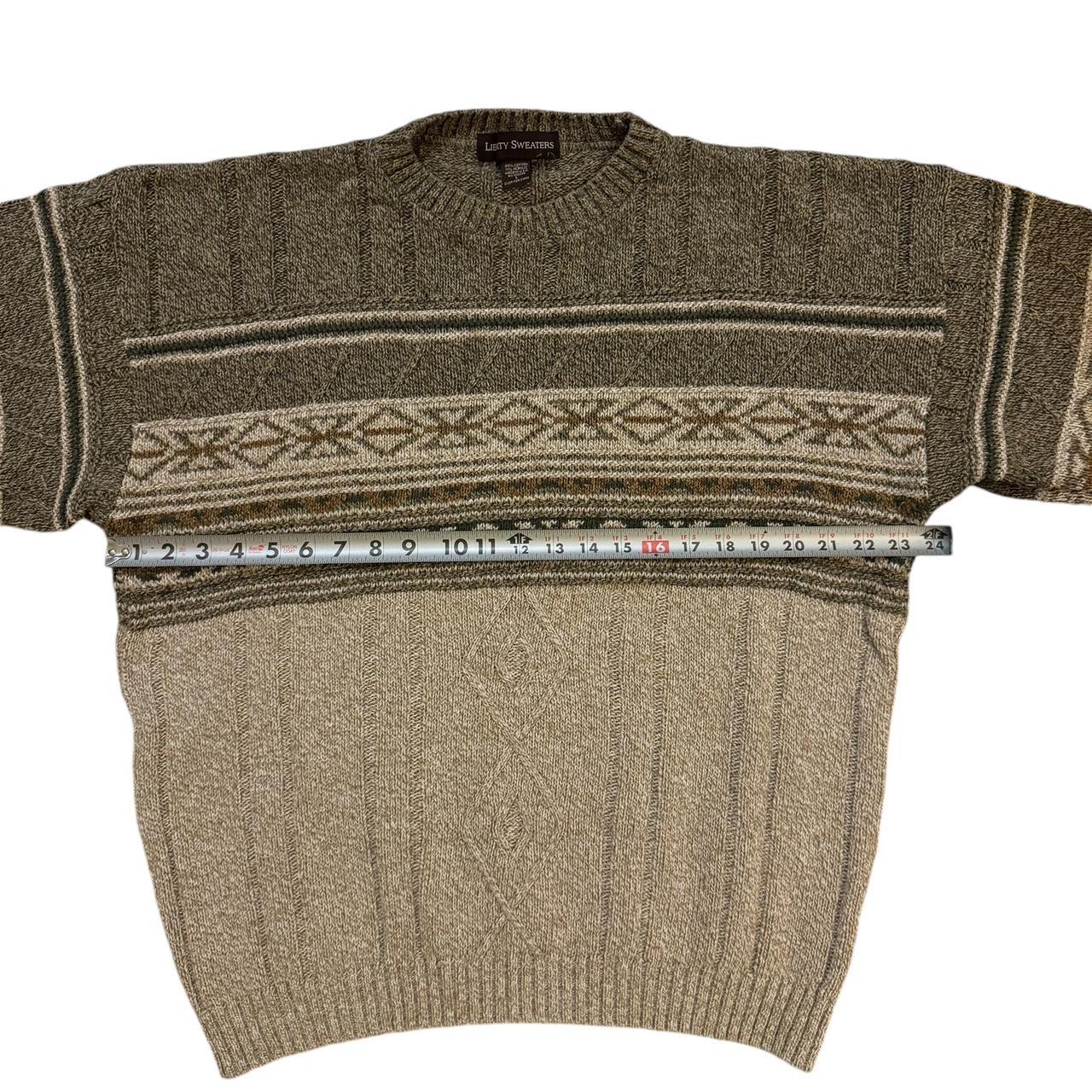 Vintage 1990’s Liberty Sweaters earth-toned abstract... - Depop