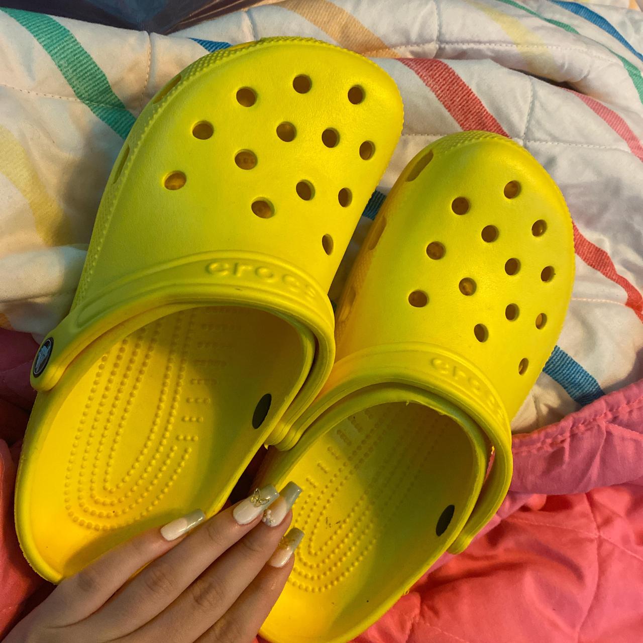 worn once yellow crocs💖 - Depop