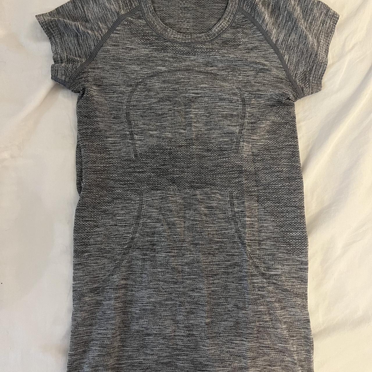 Grey Lululemon Swiftly tech short sleeve shirt... - Depop