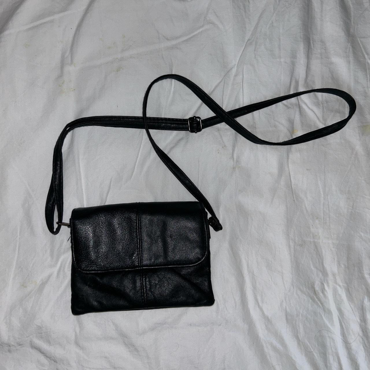 Vintage black cross body bag with adjustable strap.... - Depop