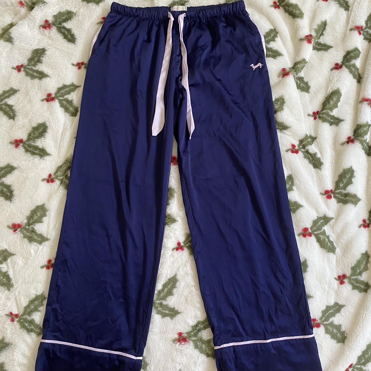 peter alexander satin navy pajama pants 💙 size... - Depop