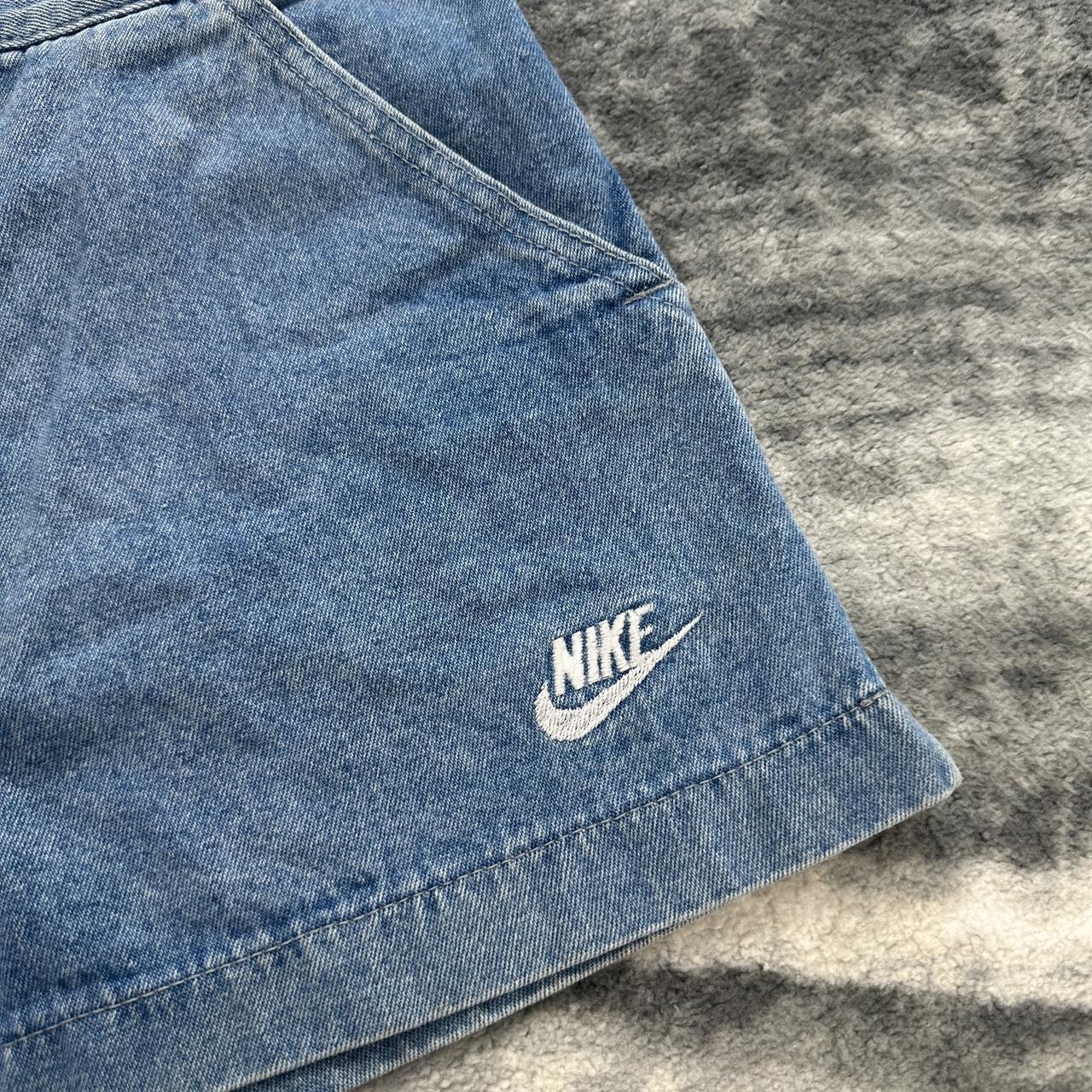 Vintage Nike 90's Blue Agassi Tennis Court Denim... | Depop