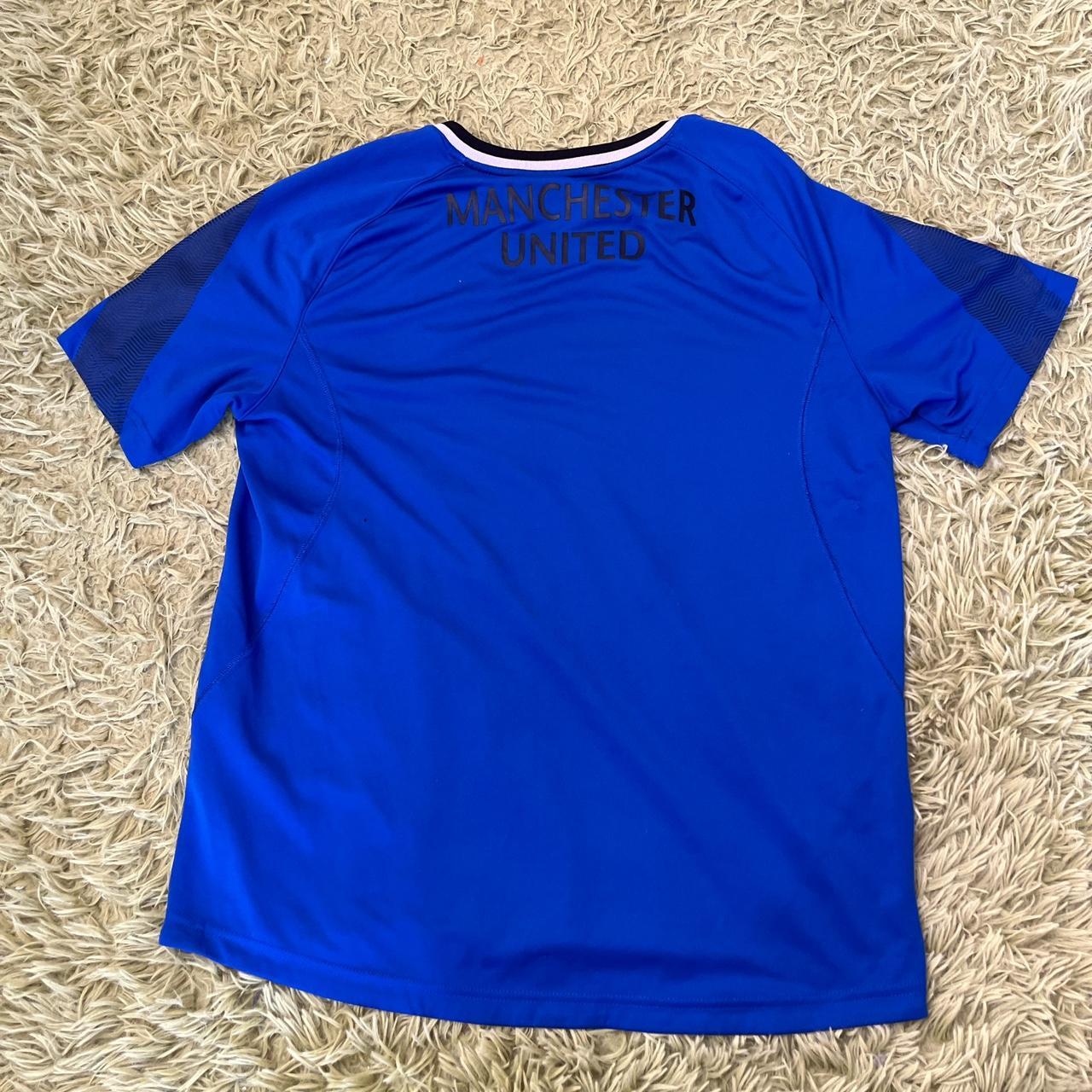 Vintage Manchester United blue soccer jersey, super... - Depop