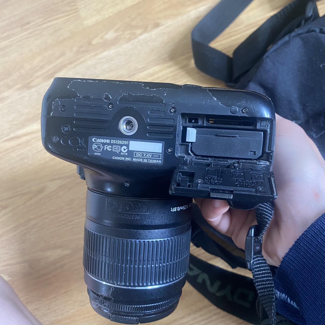 Canon 1100d dslr Rrp £270 Well used, lens a little... - Depop