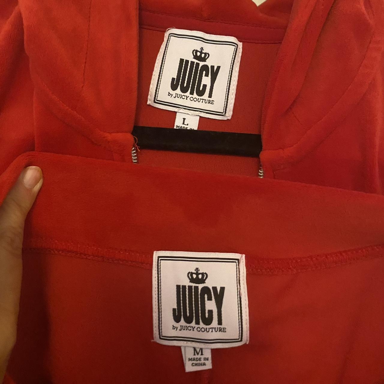 Y2K red Juicy couture track suit 2 piece set -... - Depop