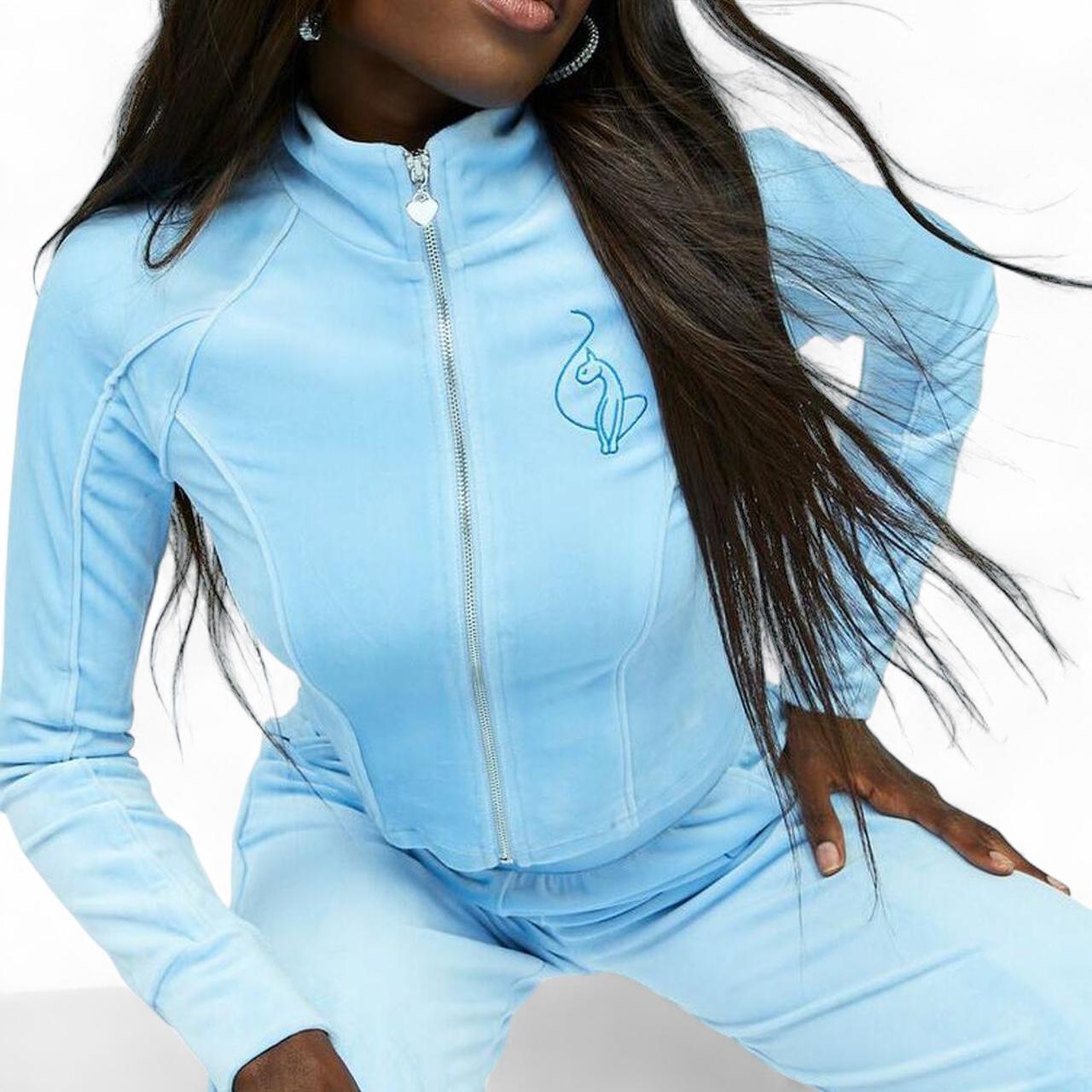 🍒Baby Phat blue velour tracksuit set NO PayPal... | Depop