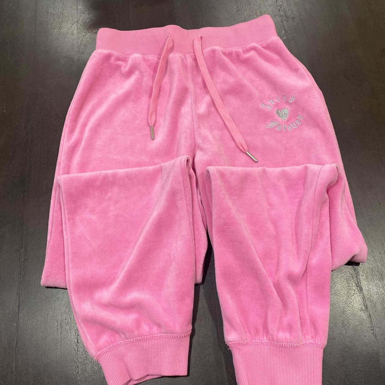 Juicy couture pink velour track suit jogger pants... - Depop