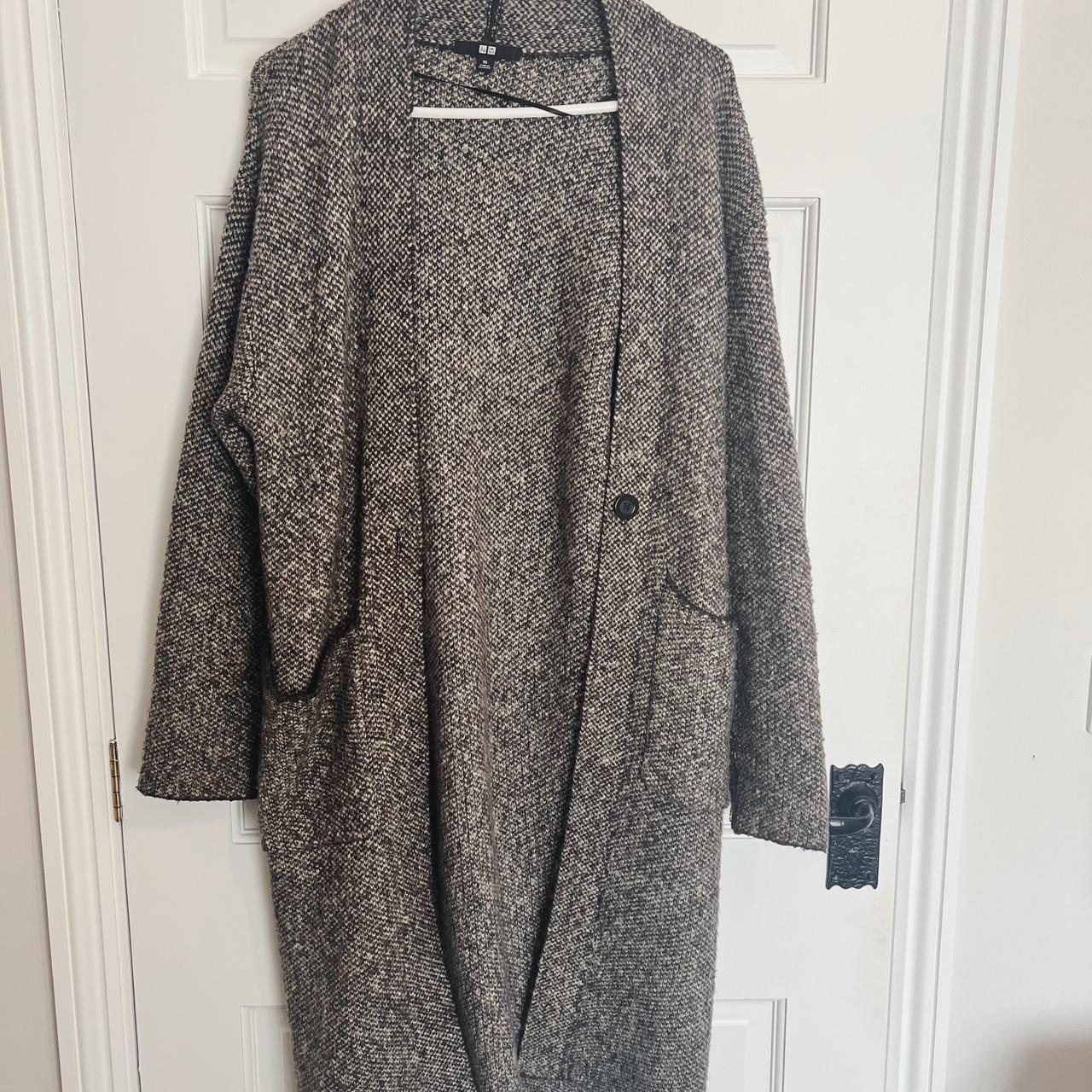 UNI QLO Long Knitted Cardigan Size XS but very big... - Depop