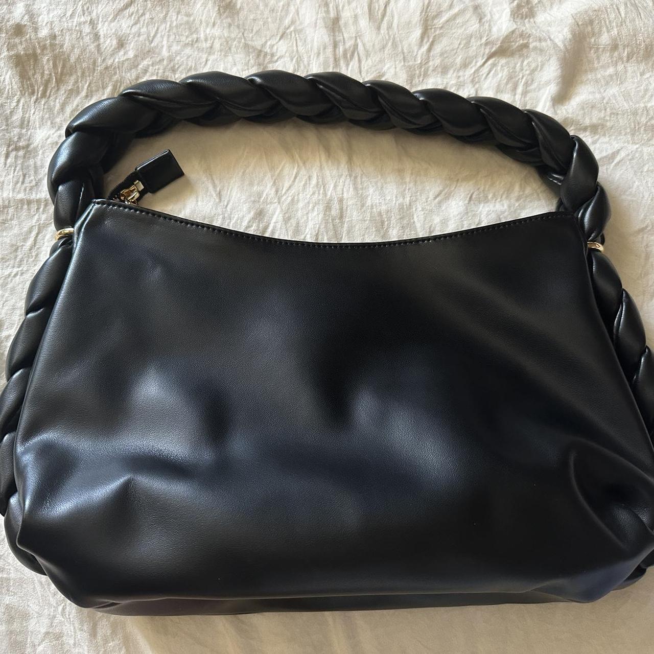 NWOT black Pollini braided shoulder bag. Comes with... - Depop