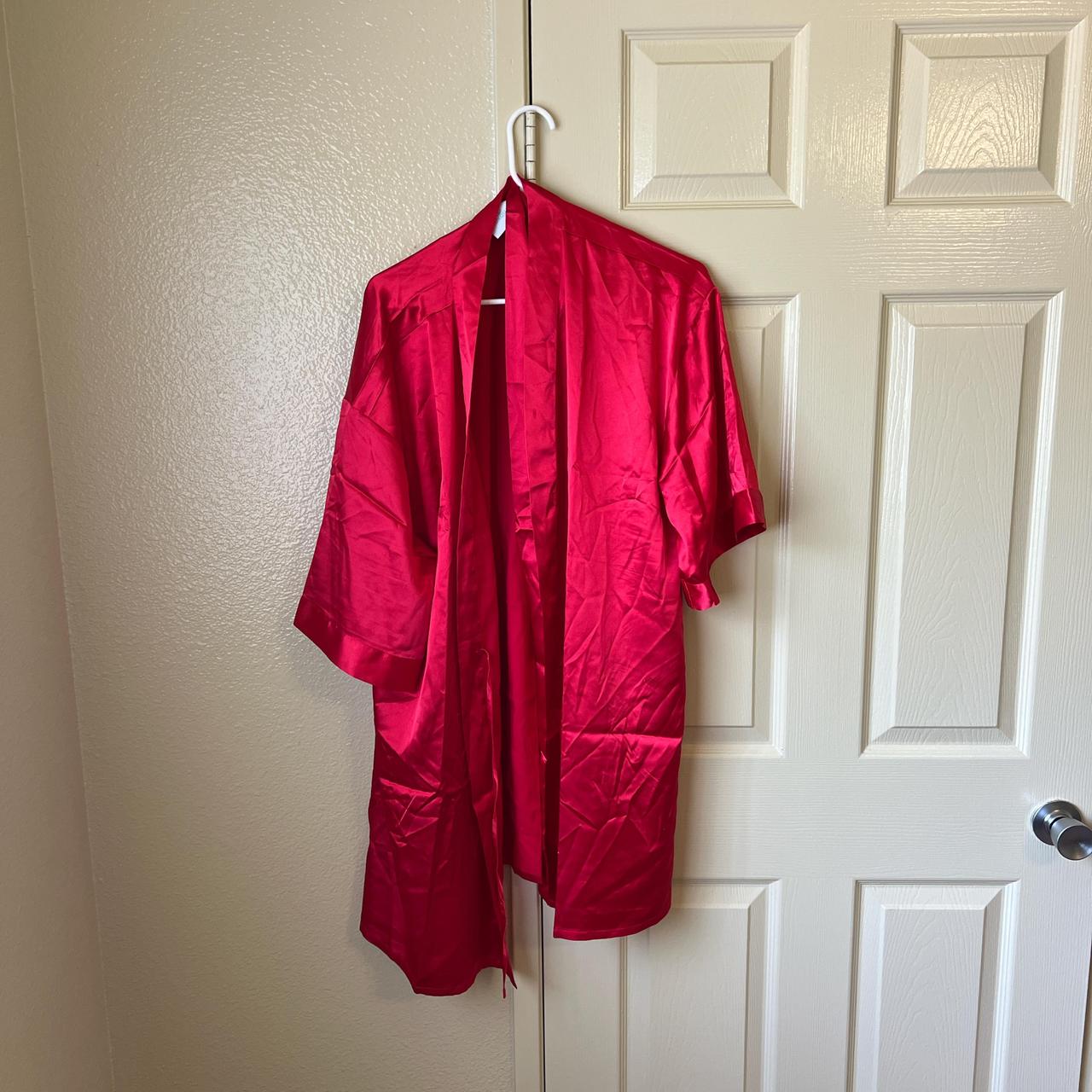 Red Silk Robe Size M Just needs to bee ironed.... - Depop
