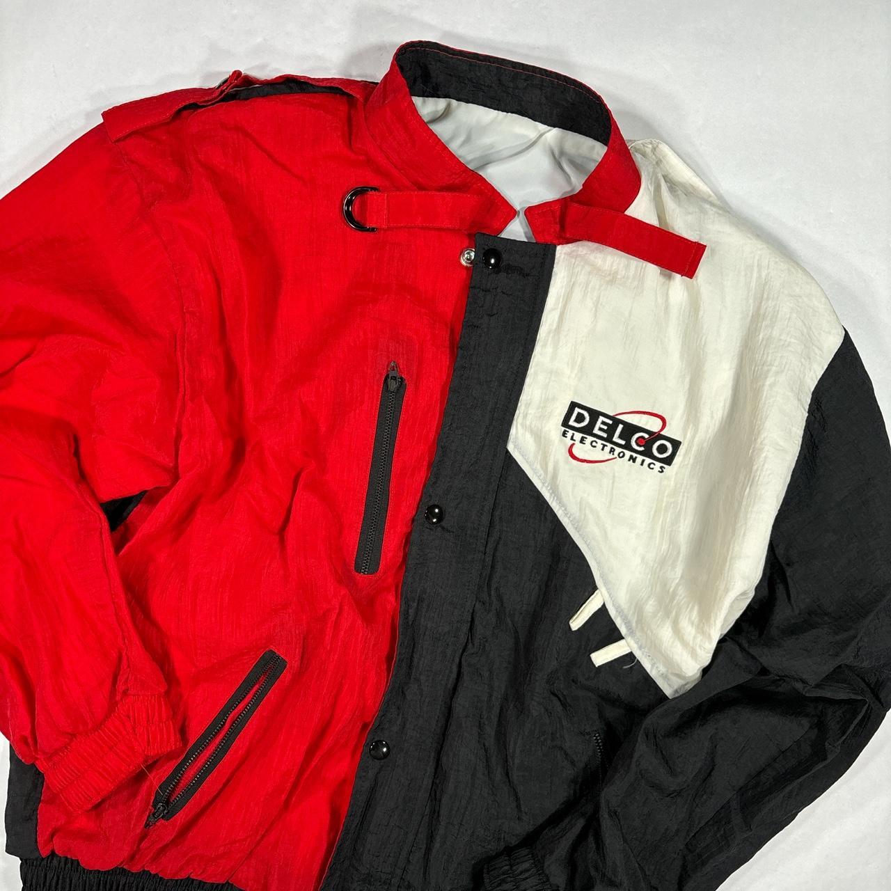 Vintage 90s Delco Technology embroidered logo color... - Depop