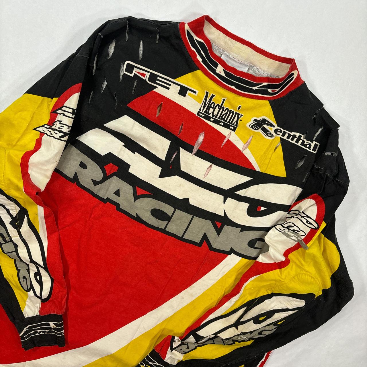 Vintage 90s AXO Racing all over print graphic Motor... - Depop