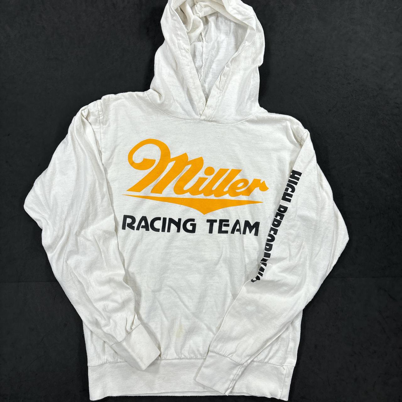 Vintage 80s Miller Racing Team graphic logo... - Depop