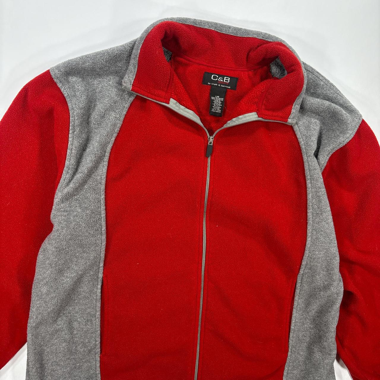 Vintage full zip multi color fleece lightweight... - Depop