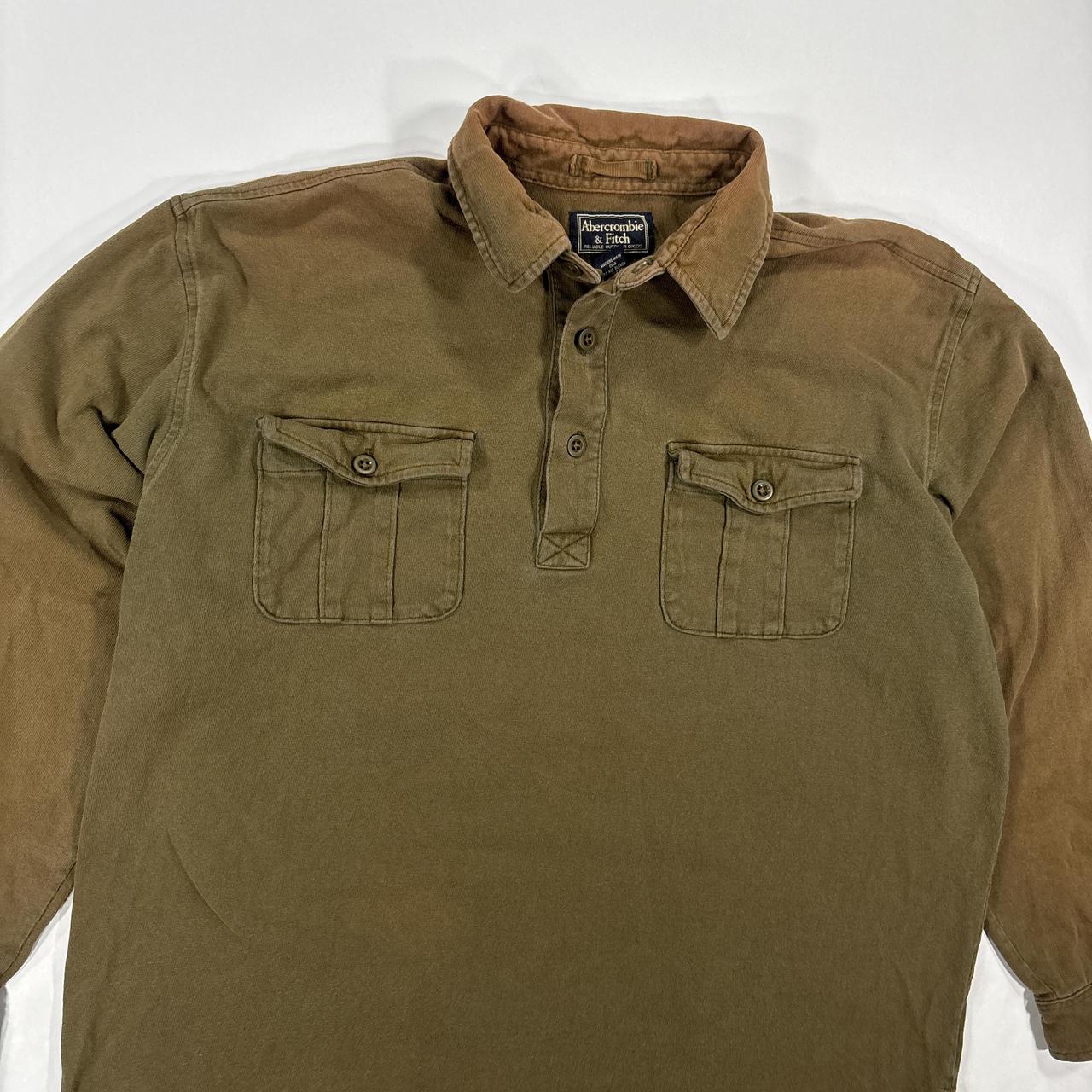 Vintage Abercrombie & Fitch earth tone faded button... | Depop