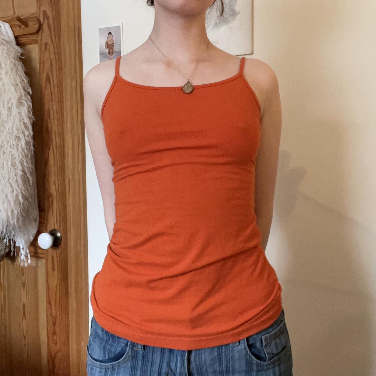 Orange cami top, perfect for summer size Xs to S ... | Depop