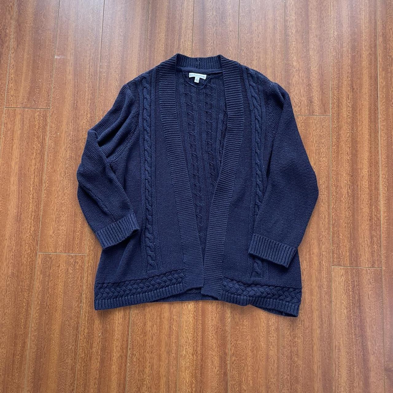 navy knit croft and barrow cardigan no flaws vintage - Depop