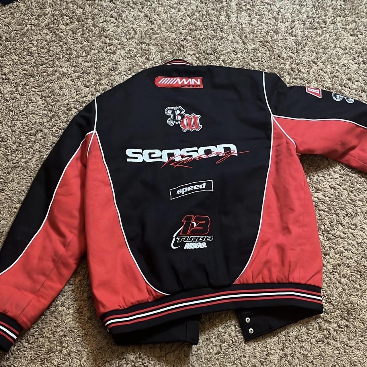 Boohoo Men's Red and Black Jacket | Depop