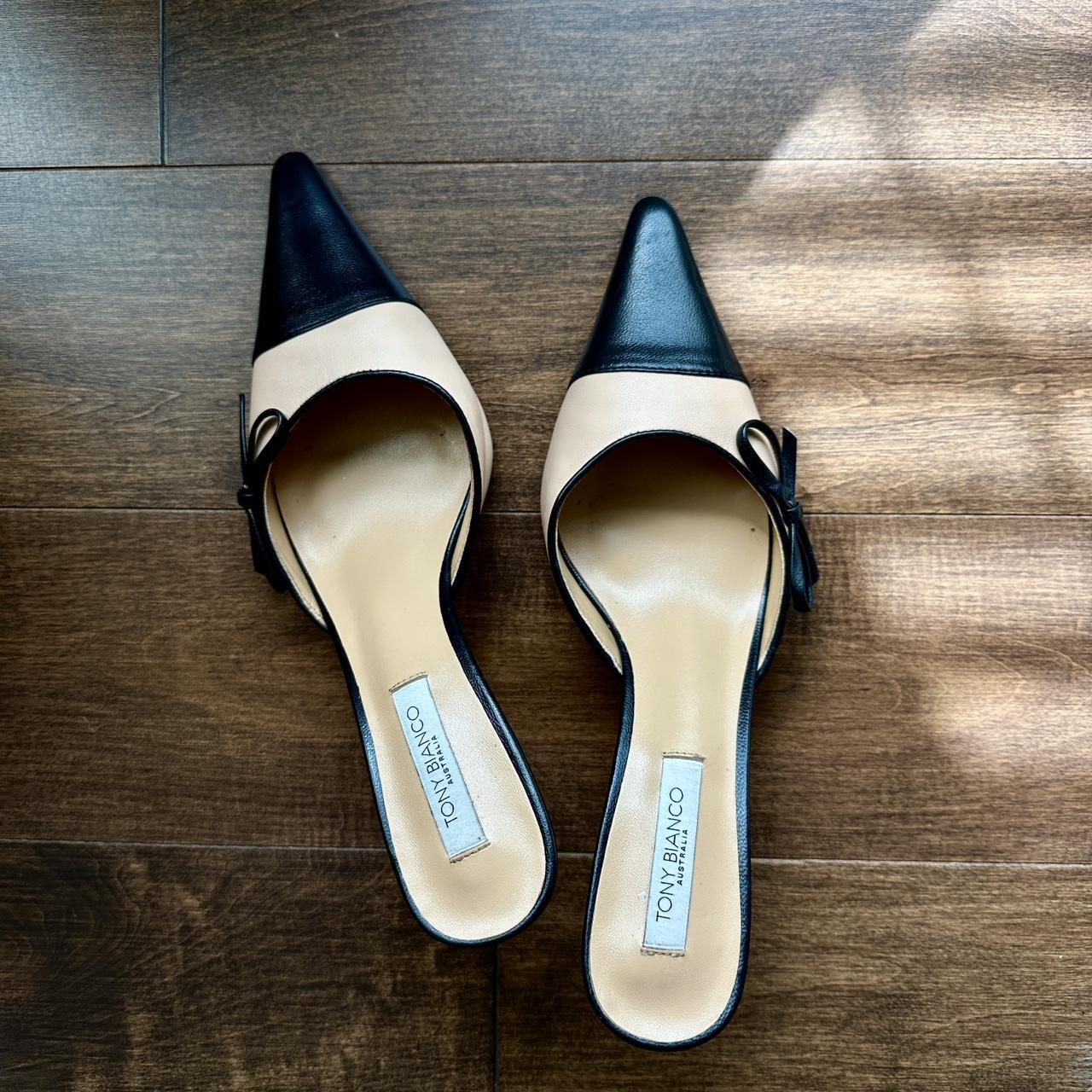Vintage Inspired Pointy Two Tone Mules Tony Bianco Depop