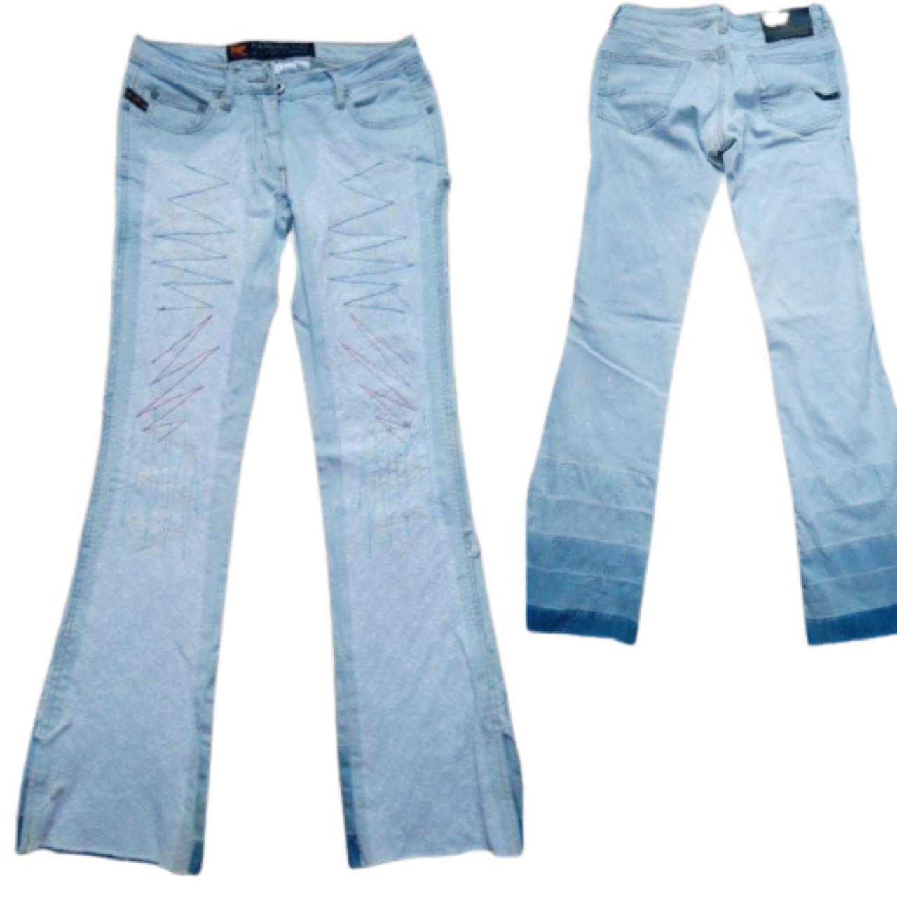 Vintage y2k jeans bootcut light blue color Parasuco... - Depop