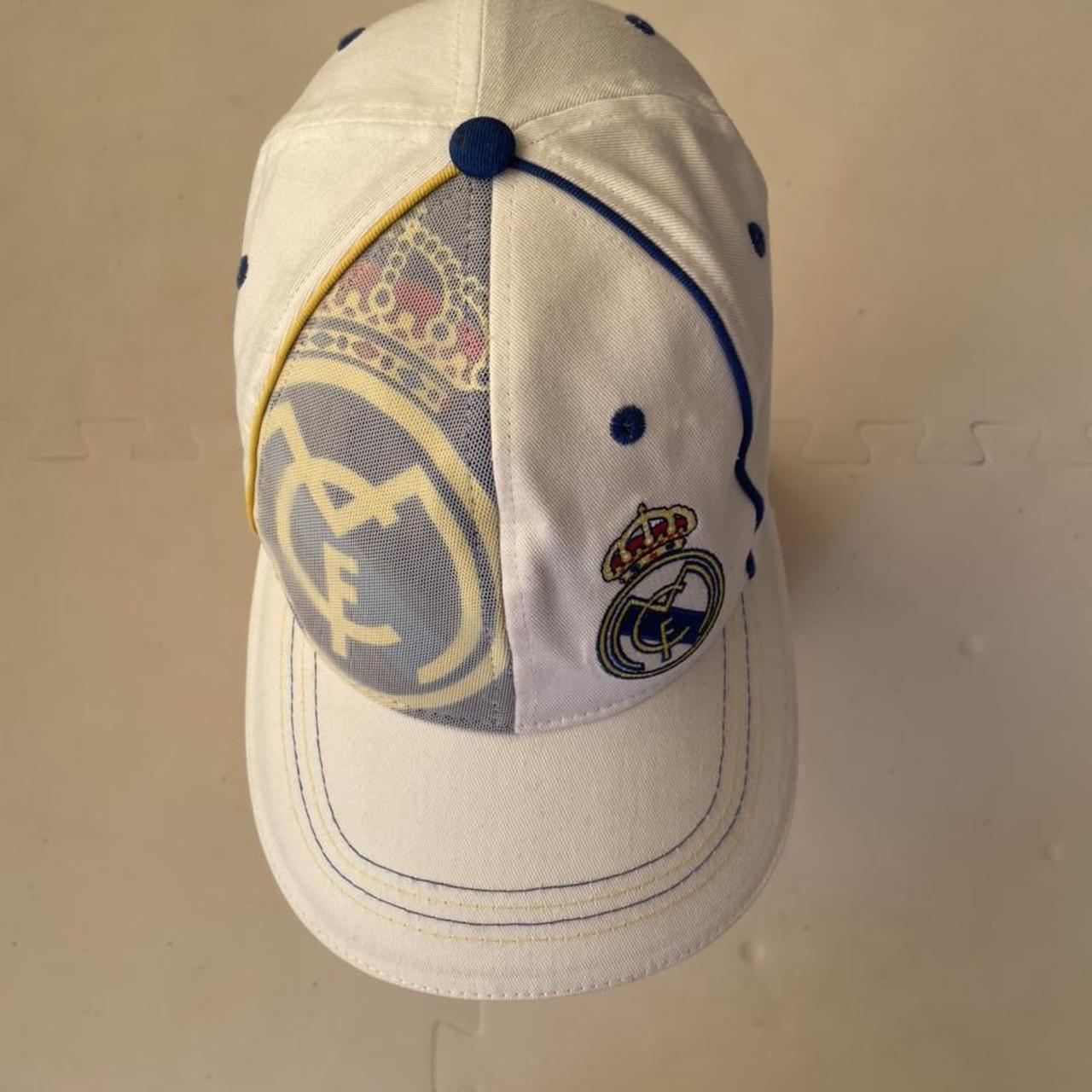 Real Madrid Football Club Rare White Hat Baseball... - Depop