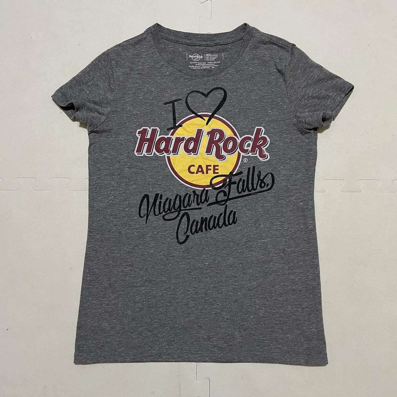 Hard Rock Cafe Women's Grey T-shirt | Depop
